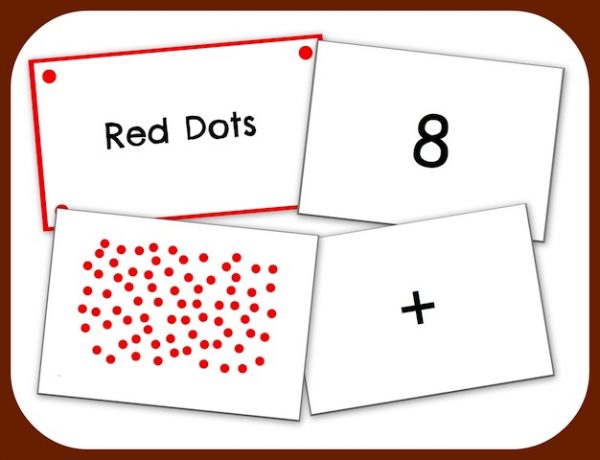 Flash Cards – Math Random Red Dots – Owlissimo