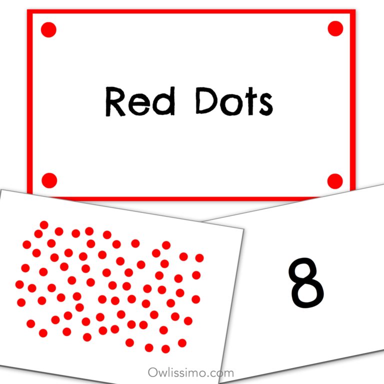 Printable Flashcards – Math Dots – Owlissimo