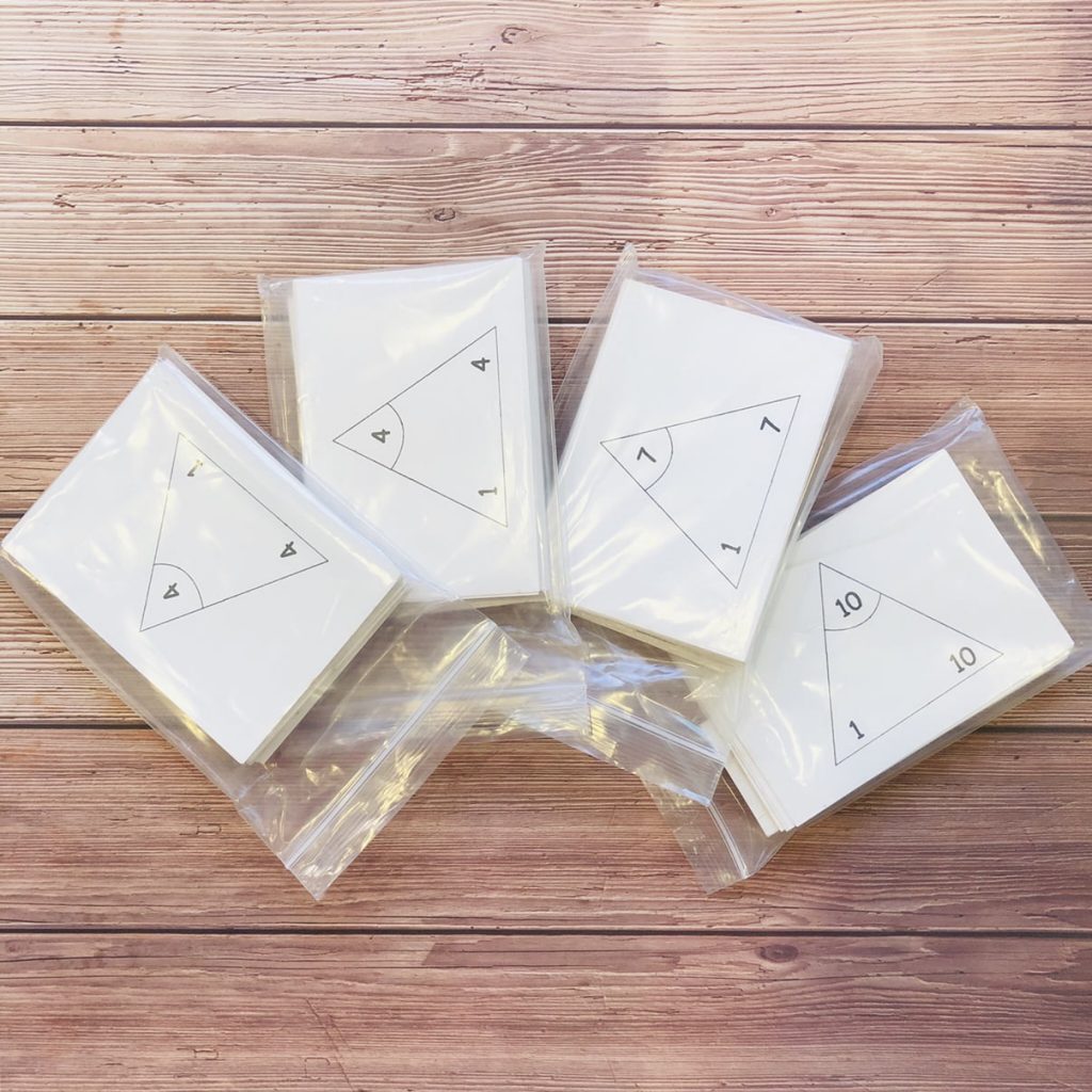 Printable Multiplication Division Triangle Cards – Owlissimo